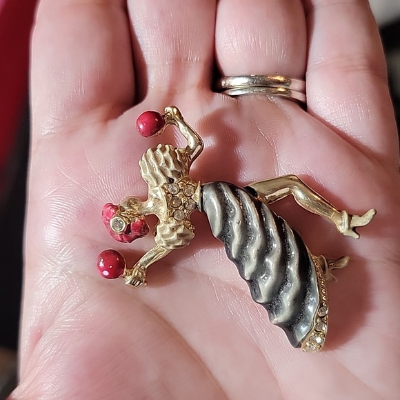 Vintage | Jewelry | Lady Cha Cha Flamingo Dancer Enamel Vintage Brooch ...